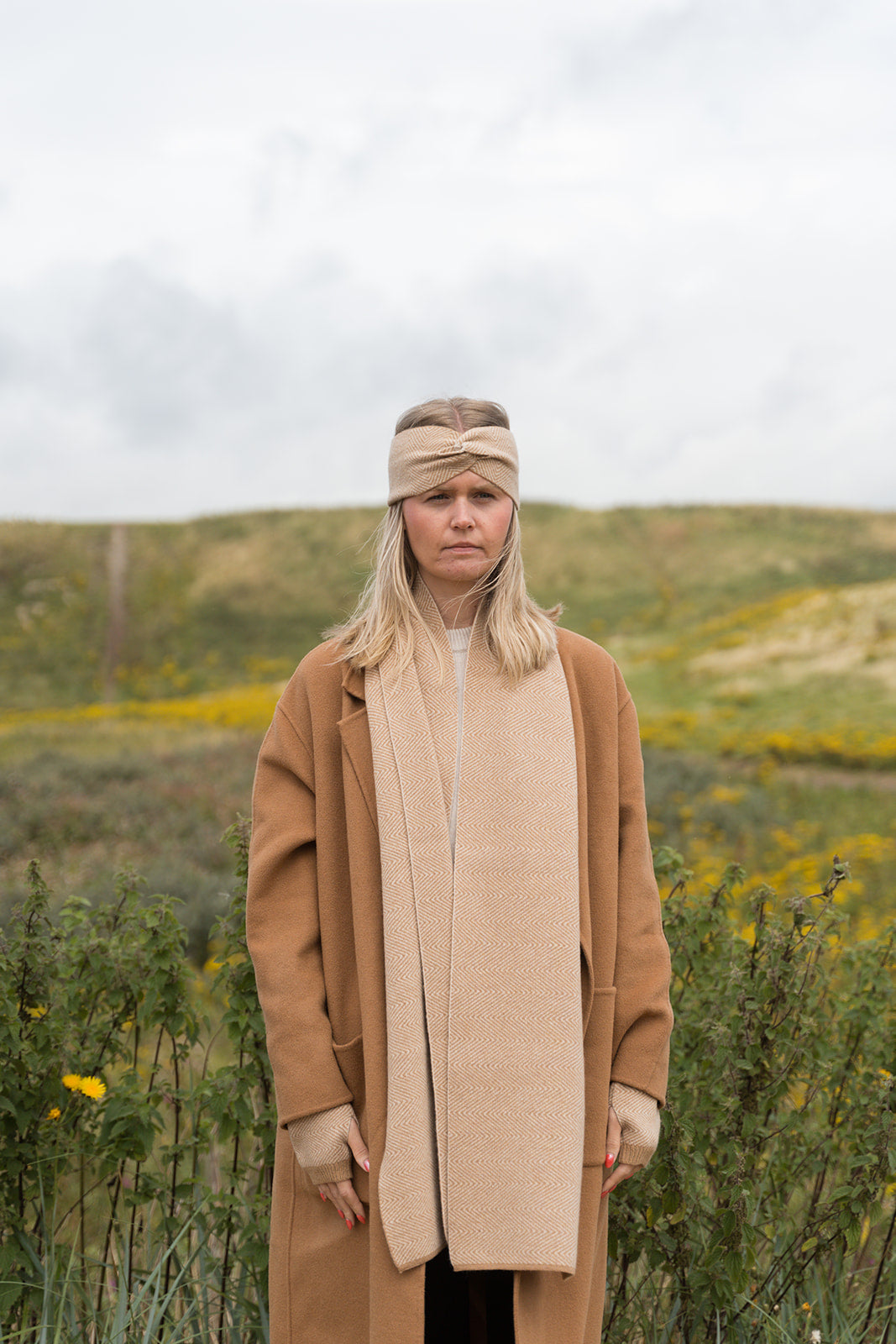 Camel Herringbone Scarf – Hilaryjanekeyes