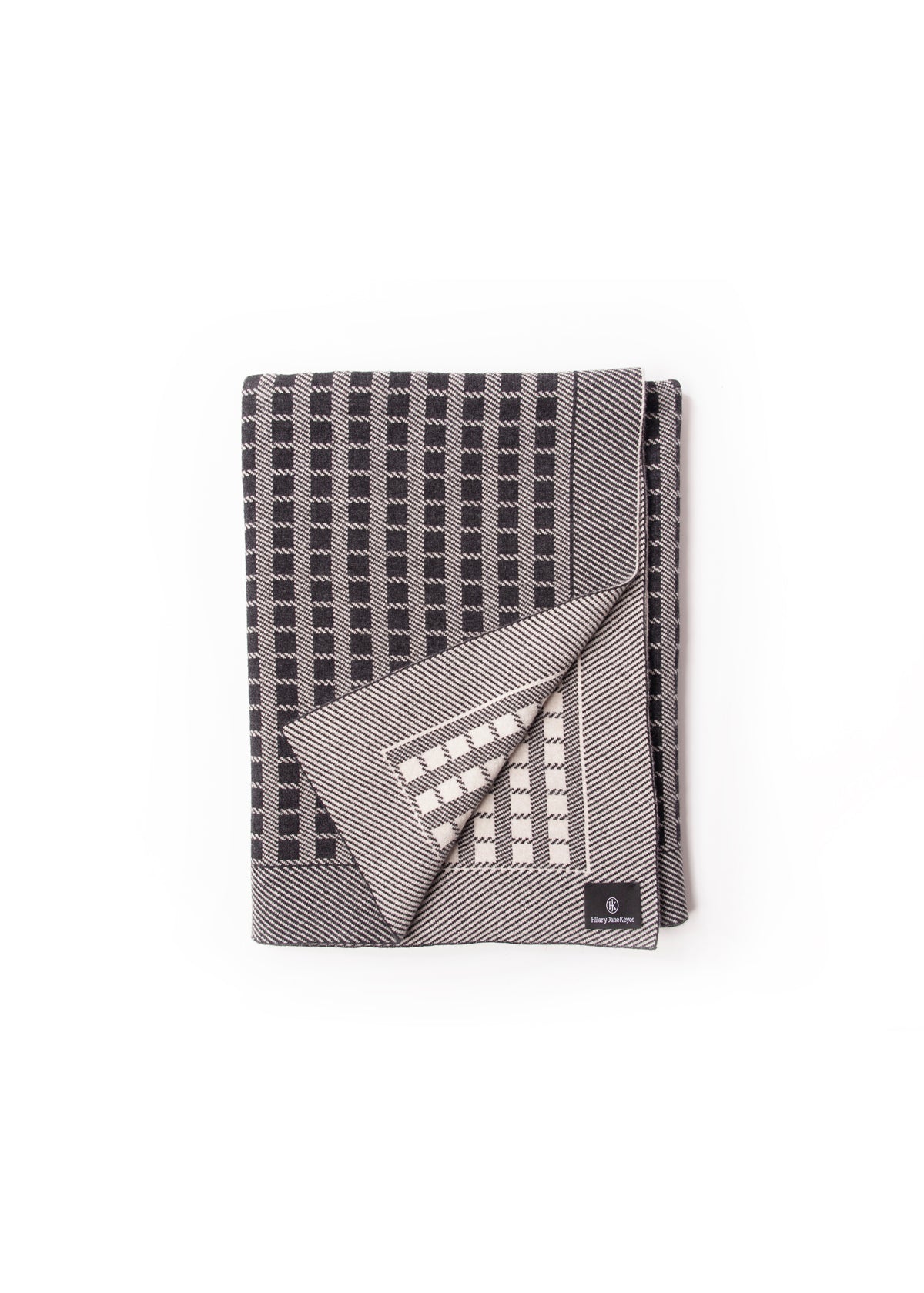 Charcoal Squares Blanket – Hilaryjanekeyes